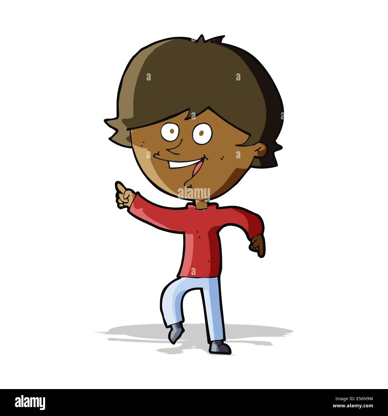 cartoon happy pointing man Stock Vector Image & Art - Alamy