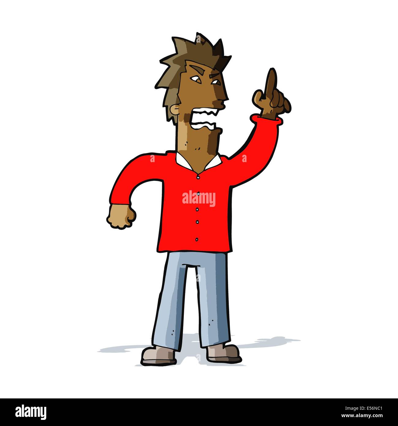 cartoon angry man making point Stock Vector Image & Art - Alamy