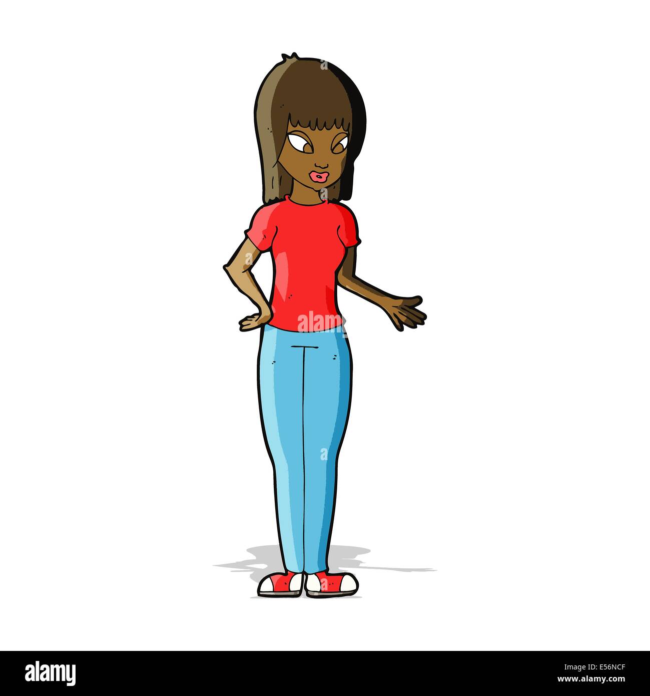 cartoon woman explaining Stock Vector Image & Art - Alamy