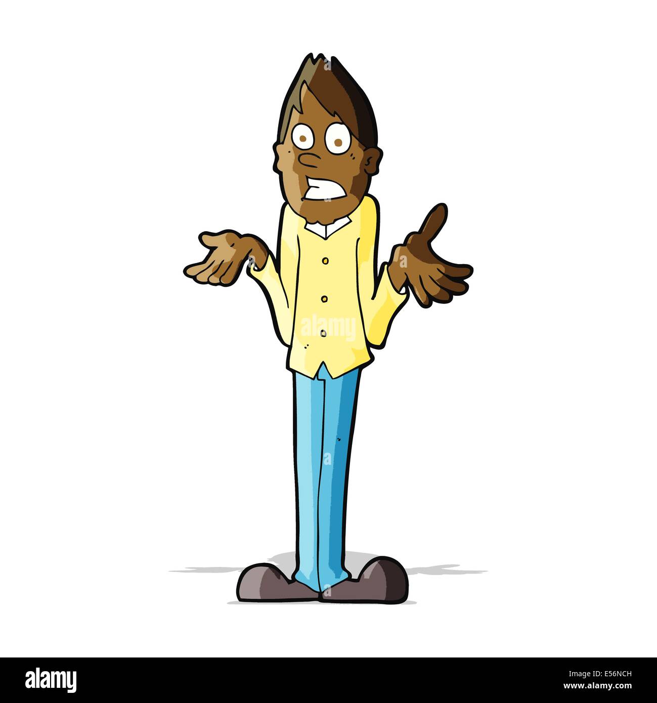 cartoon man shrugging shoulders Stock Vector Image & Art - Alamy