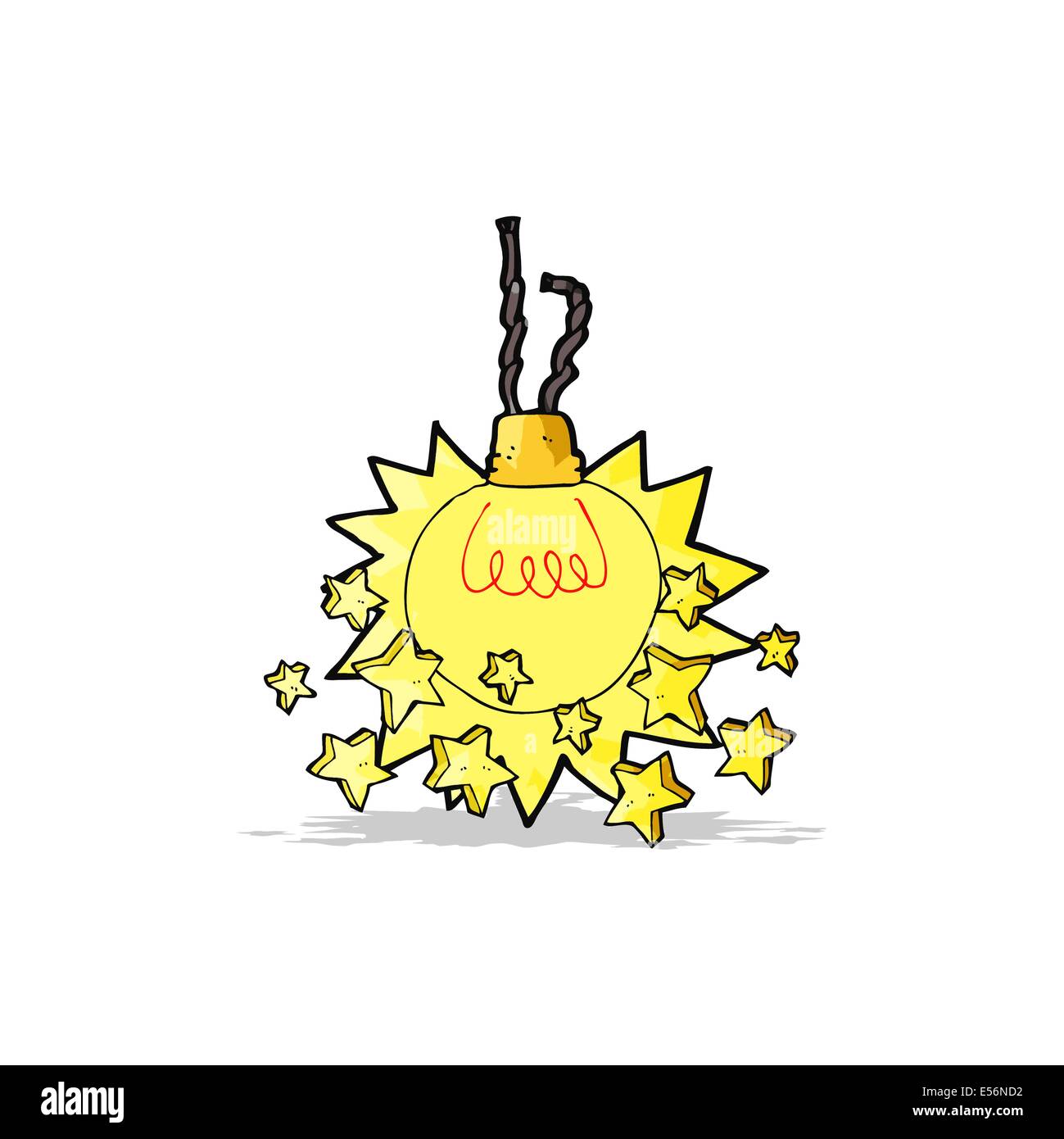 Cartoon shining light bulb hi-res stock photography and images - Alamy