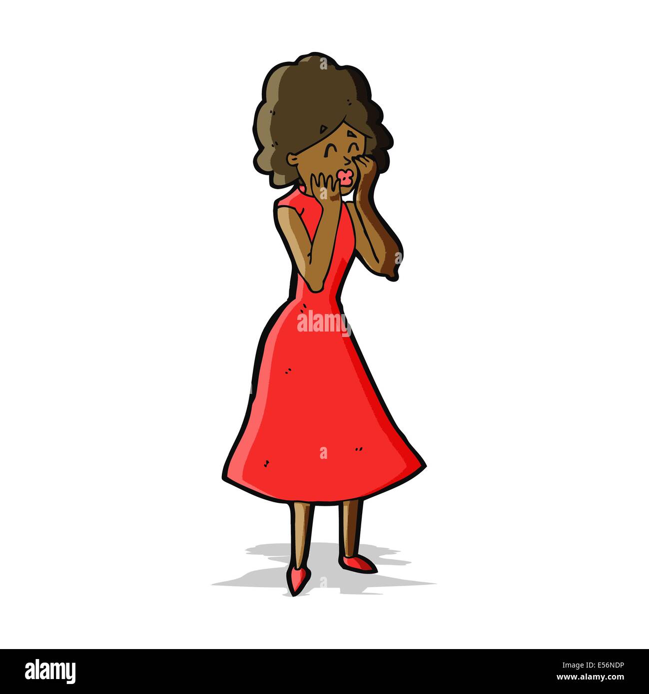 cartoon worried woman Stock Vector Image & Art - Alamy