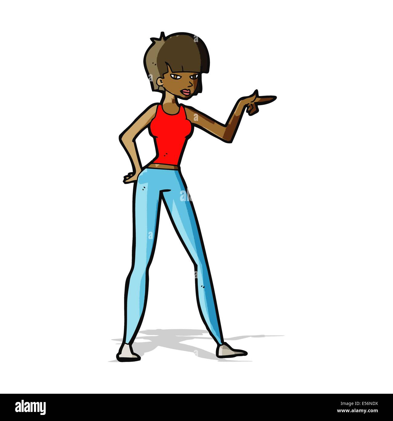 cartoon woman pointing Stock Vector Image & Art - Alamy