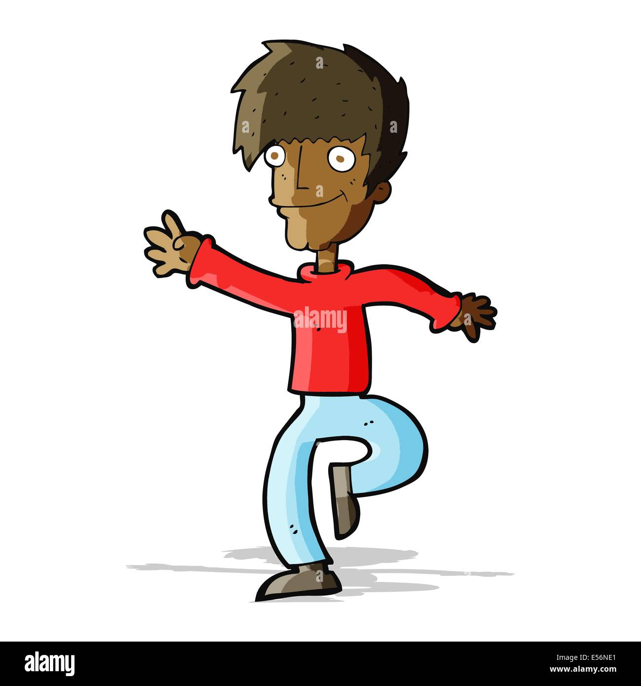 cartoon happy man dancing Stock Vector Image & Art - Alamy