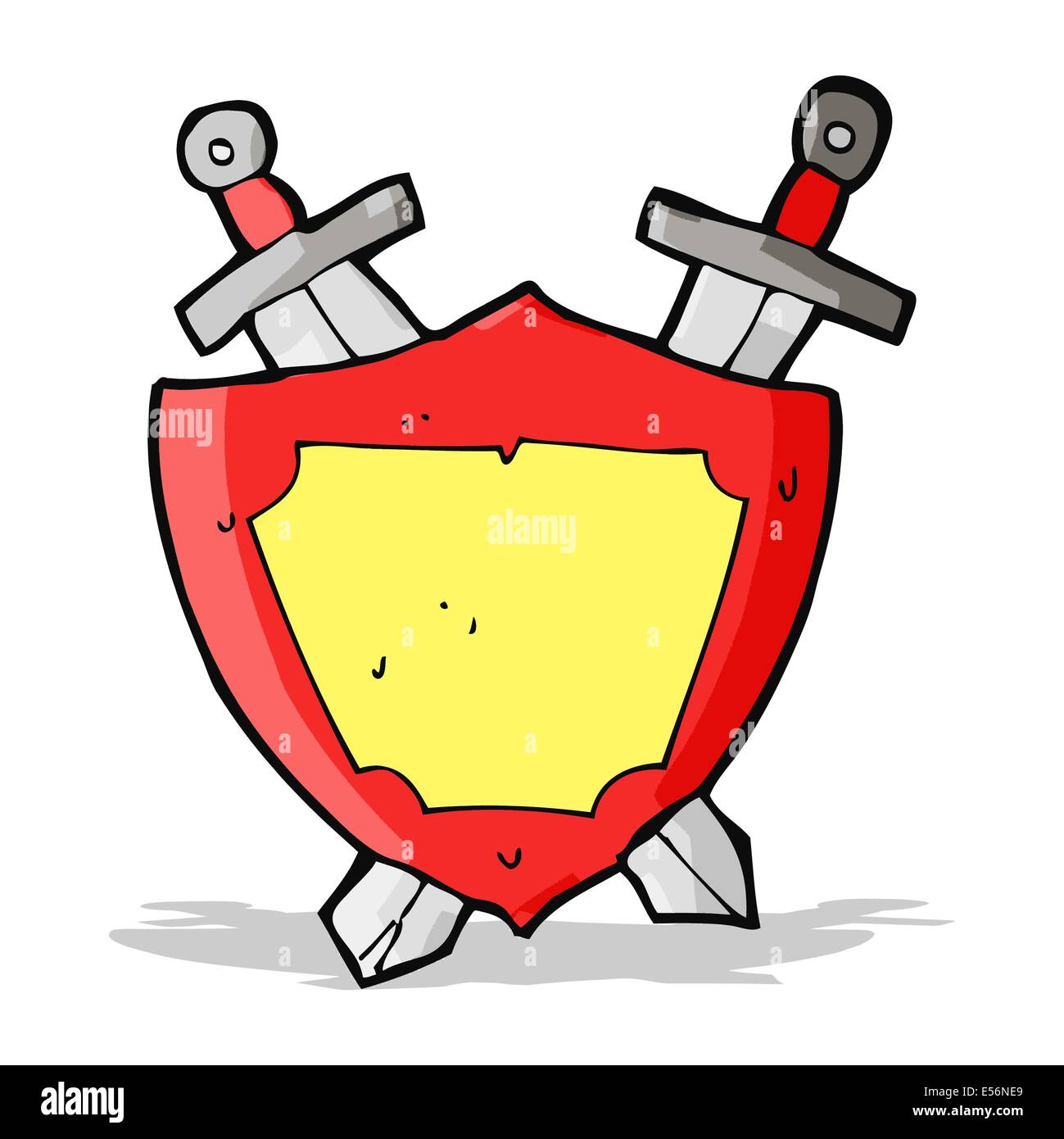 cartoon shield and swords Stock Vector Image & Art - Alamy