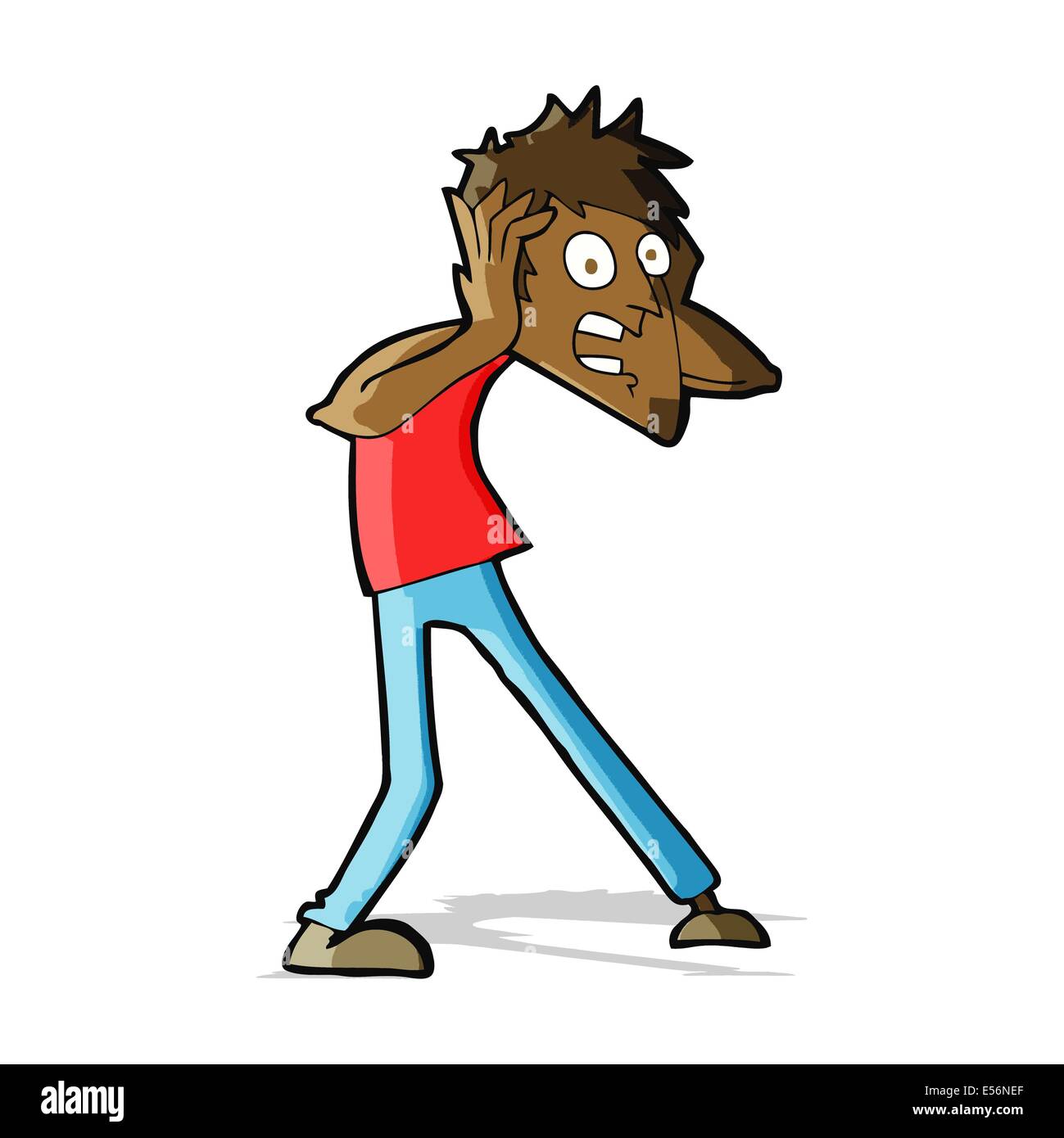 cartoon man panicking Stock Vector Image & Art - Alamy