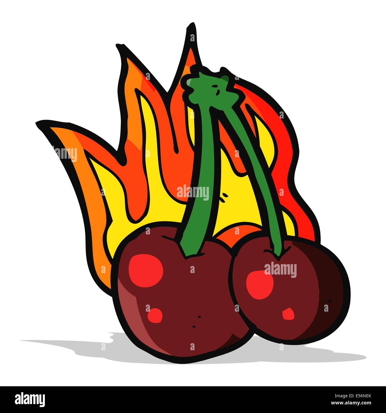cartoon flaming cherries Stock Vector Image & Art - Alamy