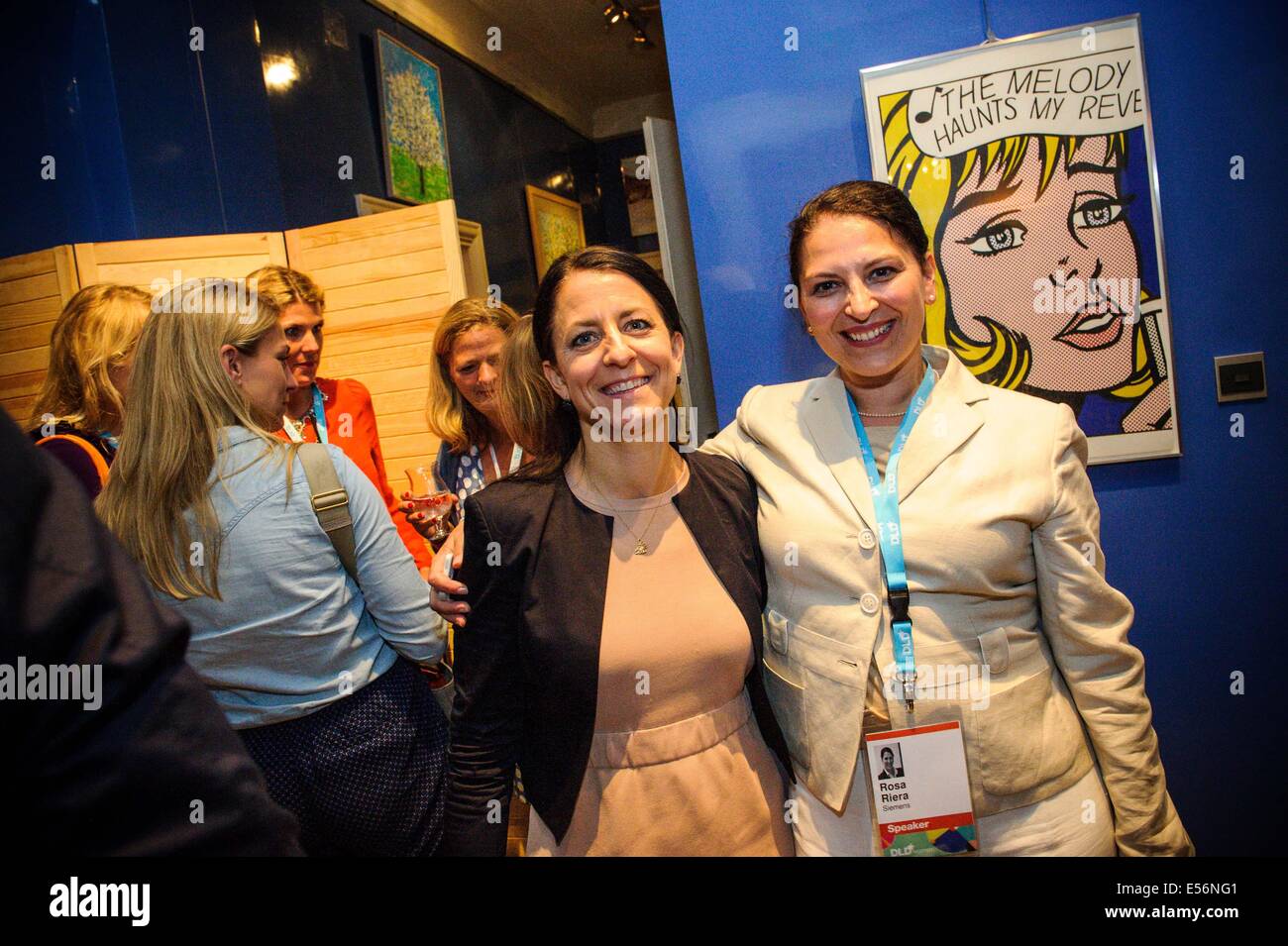 MUNICH/GERMANY - JULY 21: (l-r) Guest and Rosa Riera (Siemens) during ...