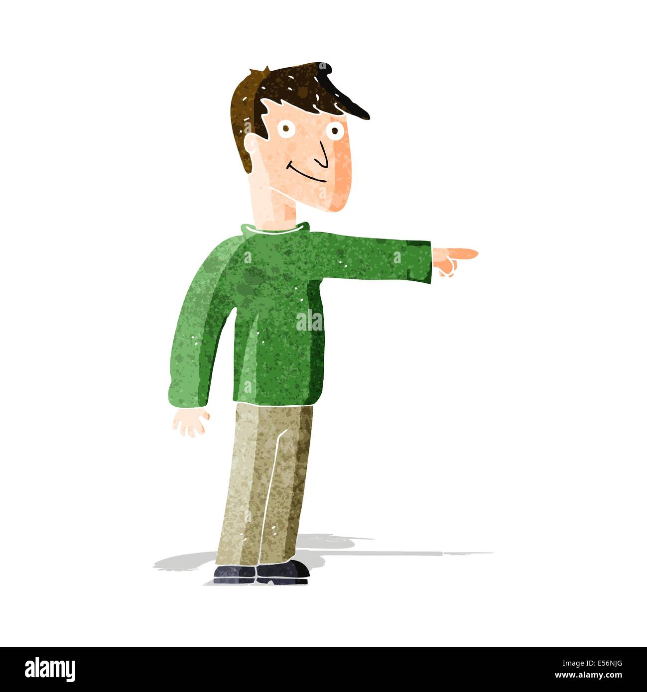 Boy pointing finger cartoon Cut Out Stock Images & Pictures - Alamy