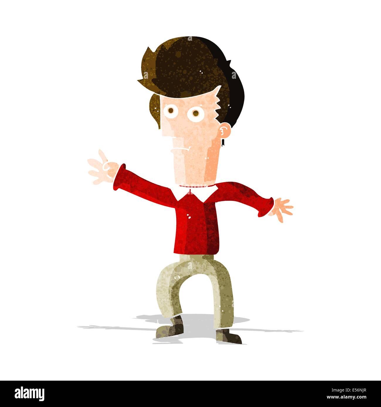 cartoon man waving Stock Vector Image & Art - Alamy
