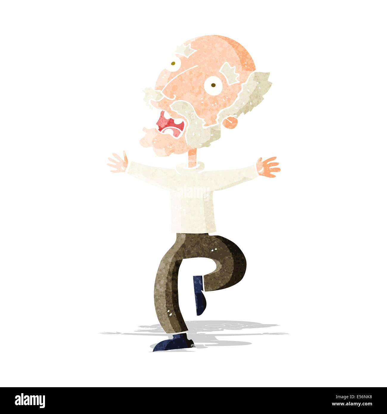cartoon old man having a fright Stock Vector Image & Art - Alamy