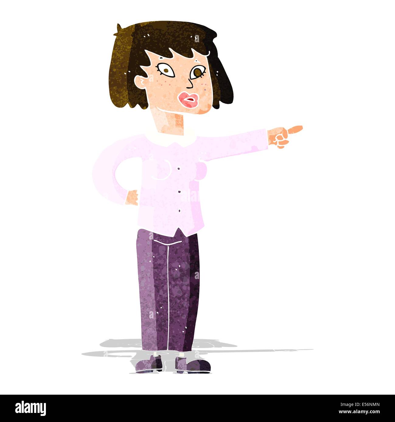 cartoon woman pointing Stock Vector Image & Art - Alamy