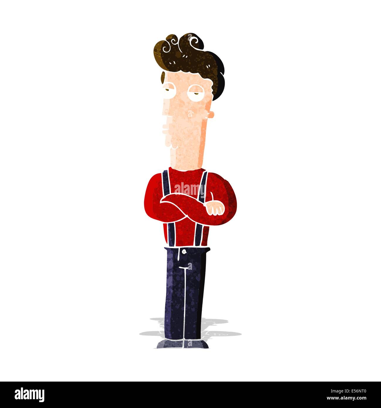 cartoon unimpressed man Stock Vector Image & Art - Alamy