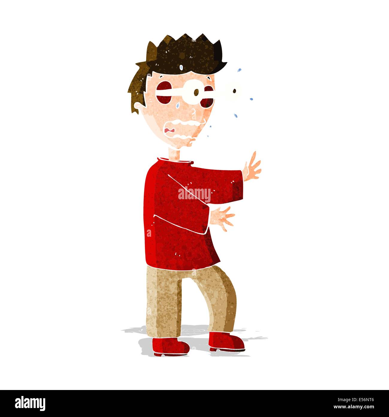 cartoon terrified boy Stock Vector Image & Art - Alamy