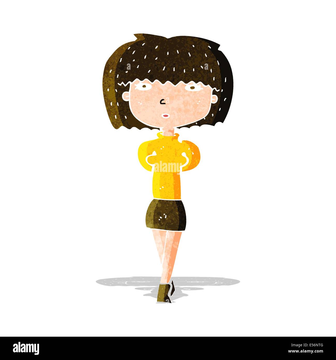cartoon shy woman Stock Vector Image & Art - Alamy
