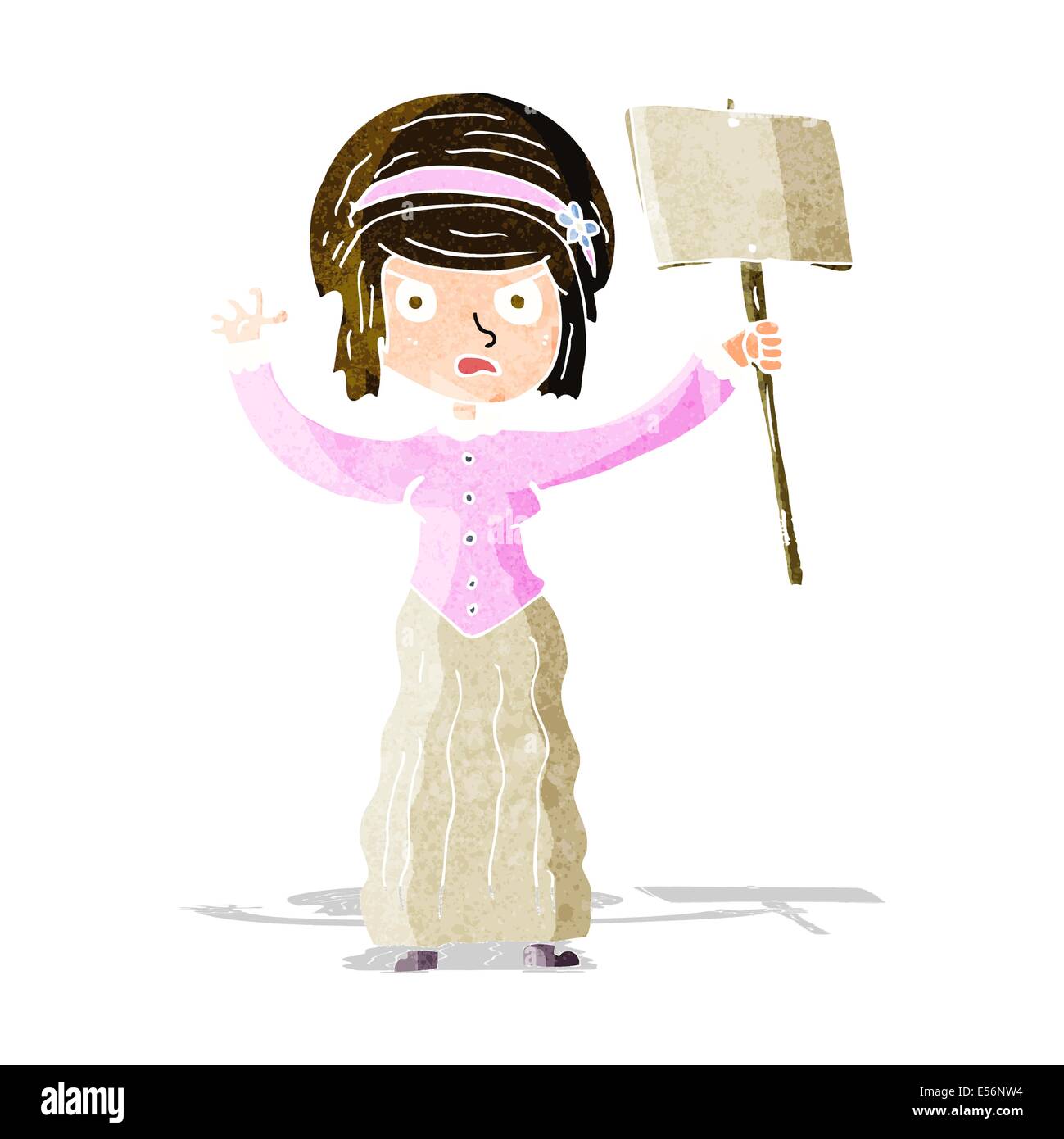 cartoon victorian woman protesting Stock Vector Image & Art - Alamy