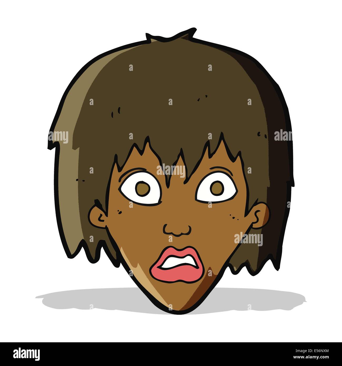 cartoon frightened woman Stock Vector Image & Art - Alamy