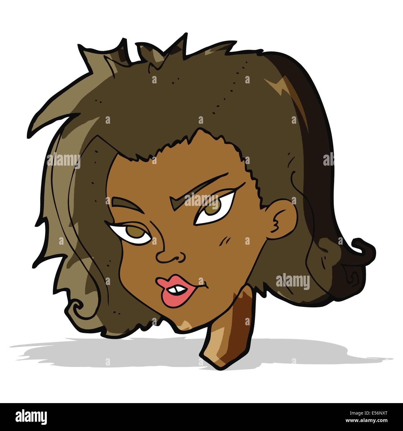 cartoon female face Stock Vector Image & Art - Alamy