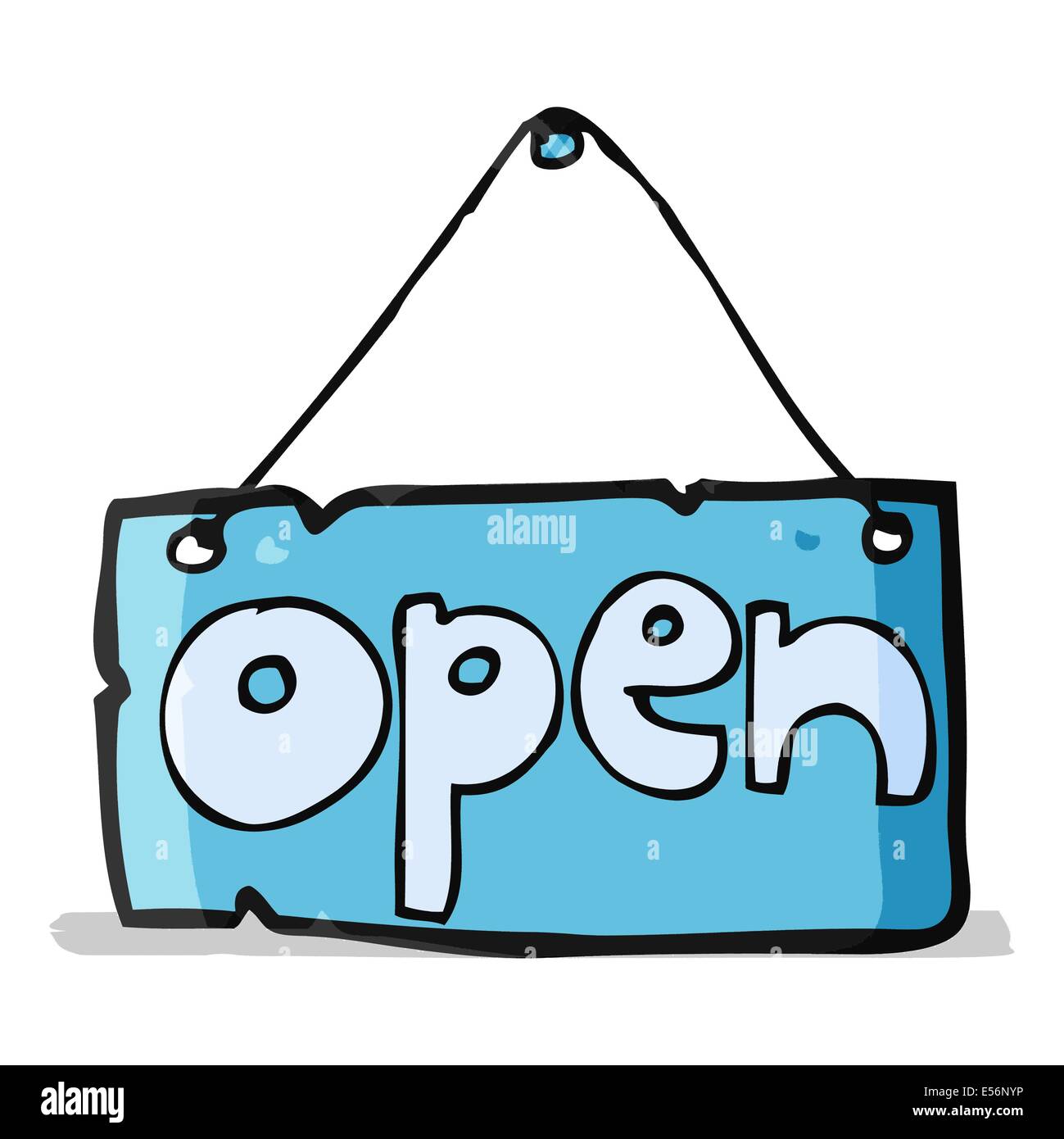 cartoon open shop sign Stock Vector Image & Art - Alamy
