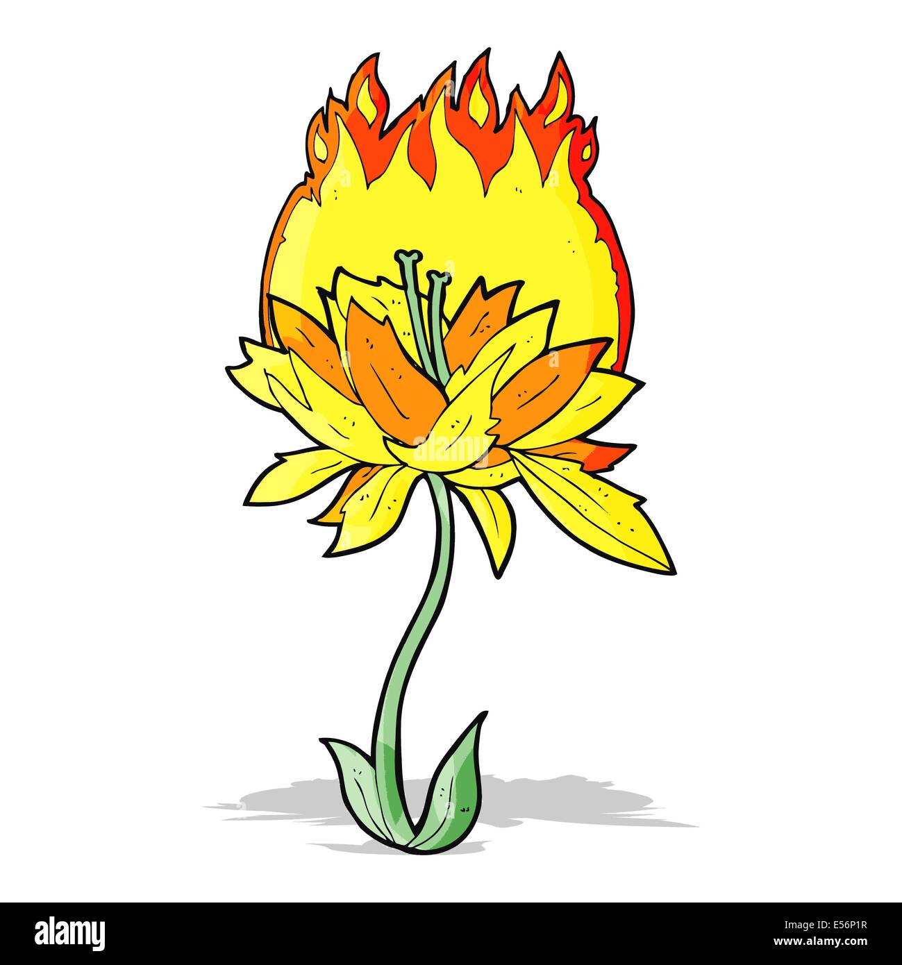 cartoon burning flower Stock Vector Image & Art - Alamy