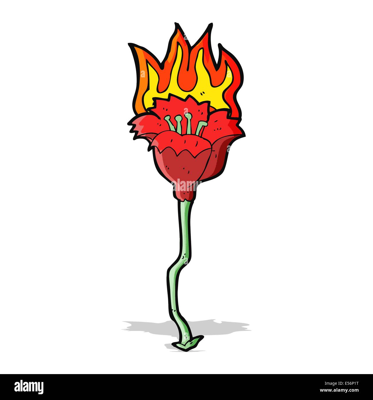 cartoon burning flower Stock Vector Image & Art - Alamy