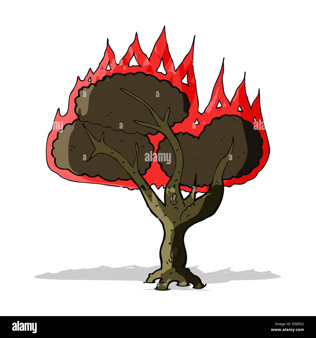 cartoon burning tree Stock Vector Image & Art - Alamy