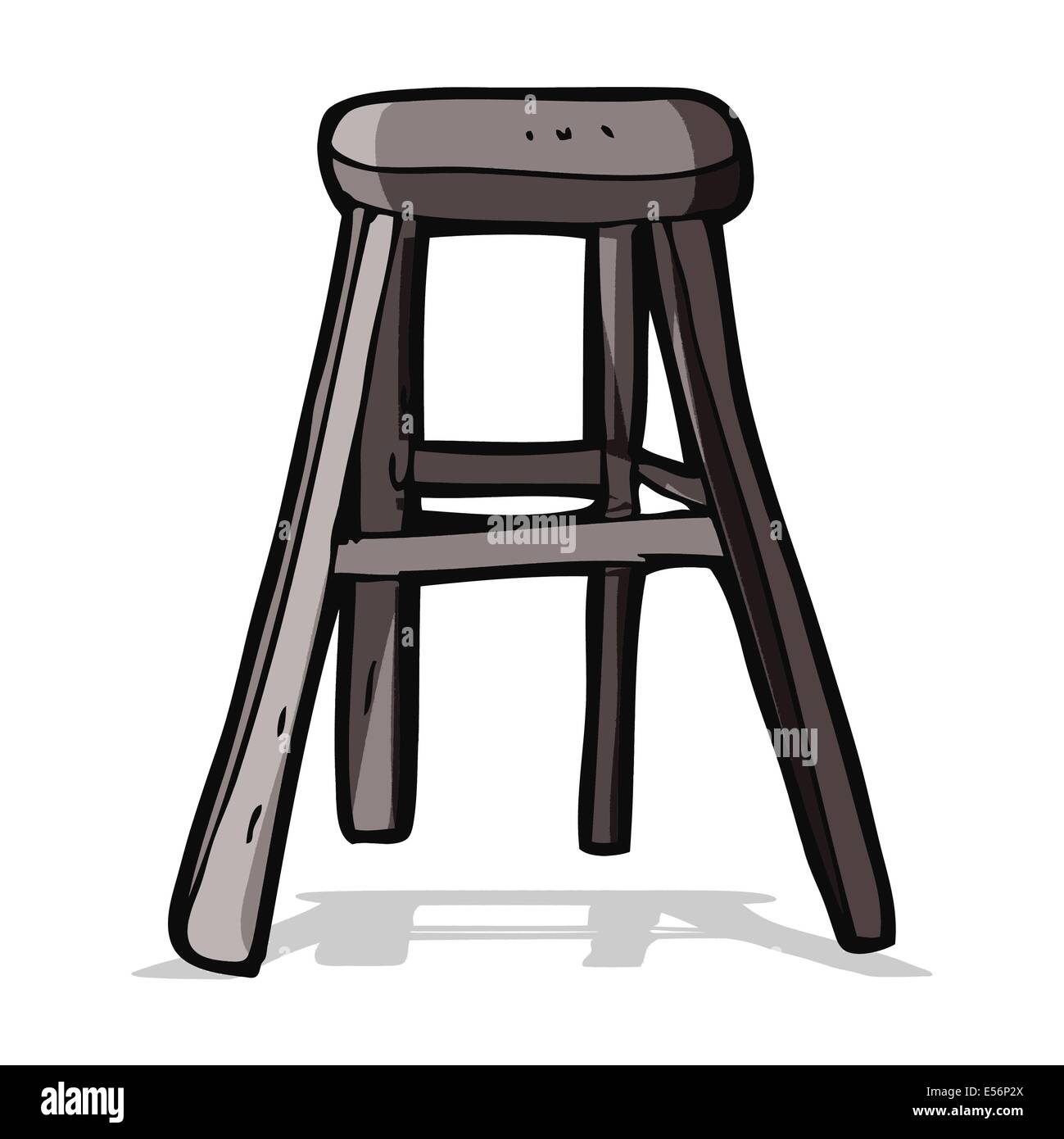 Cartoon wooden stool Cut Out Stock Images & Pictures - Alamy