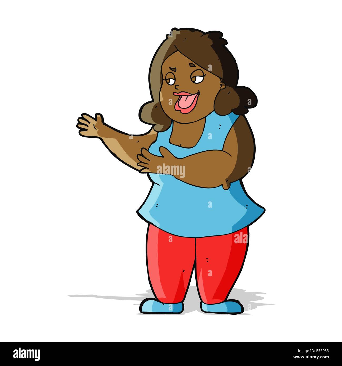 Cartoon Woman Singing