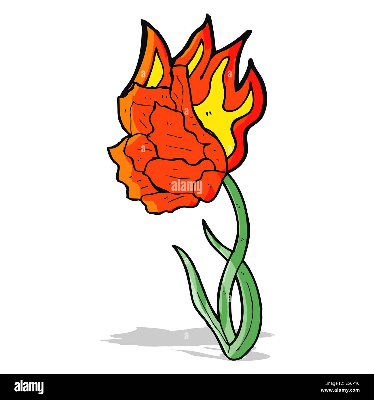 cartoon flaming flower Stock Vector Image & Art - Alamy