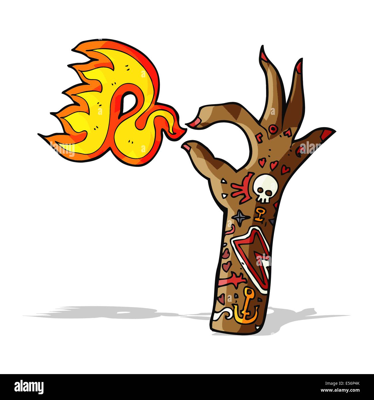 Cartoon arm fire symbol hi-res stock photography and images - Alamy