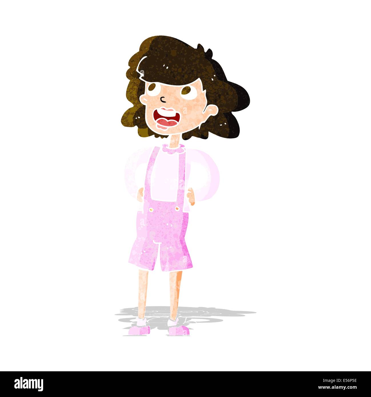 cartoon woman in dungarees Stock Vector Image & Art - Alamy