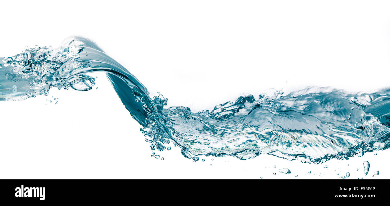 Water splash isolated on white. Close up of splash of water forming ...