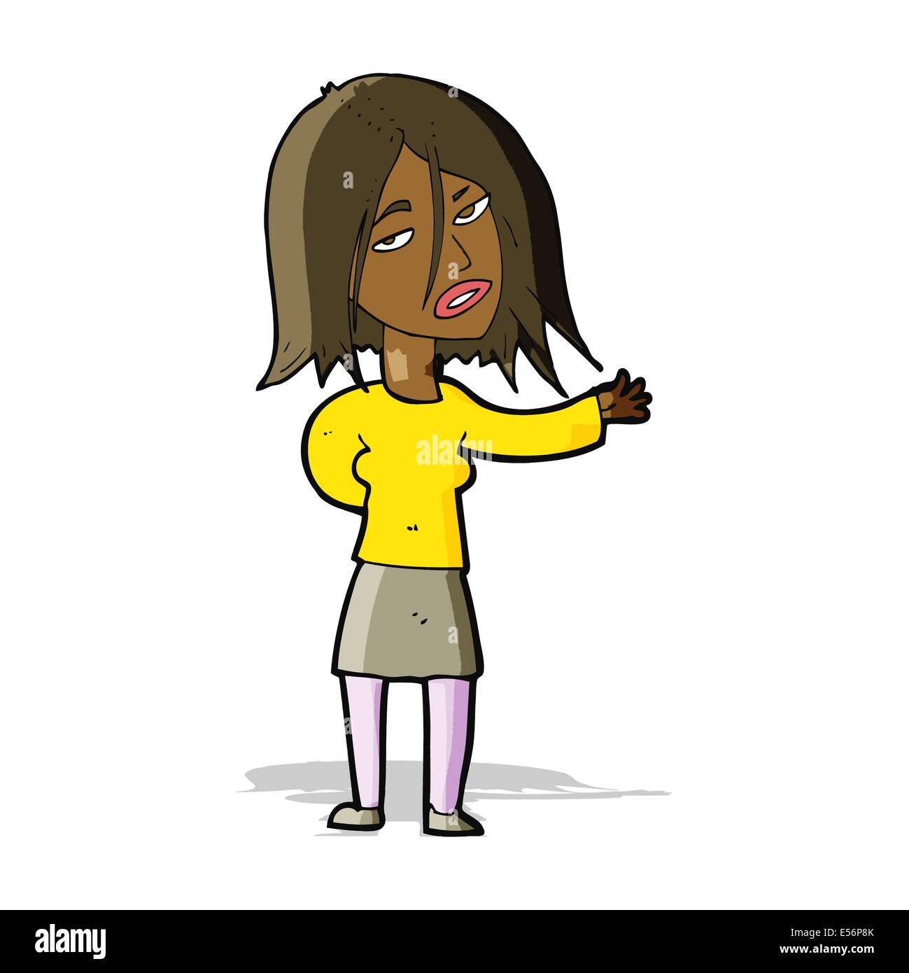 cartoon unhappy woman Stock Vector Image & Art - Alamy