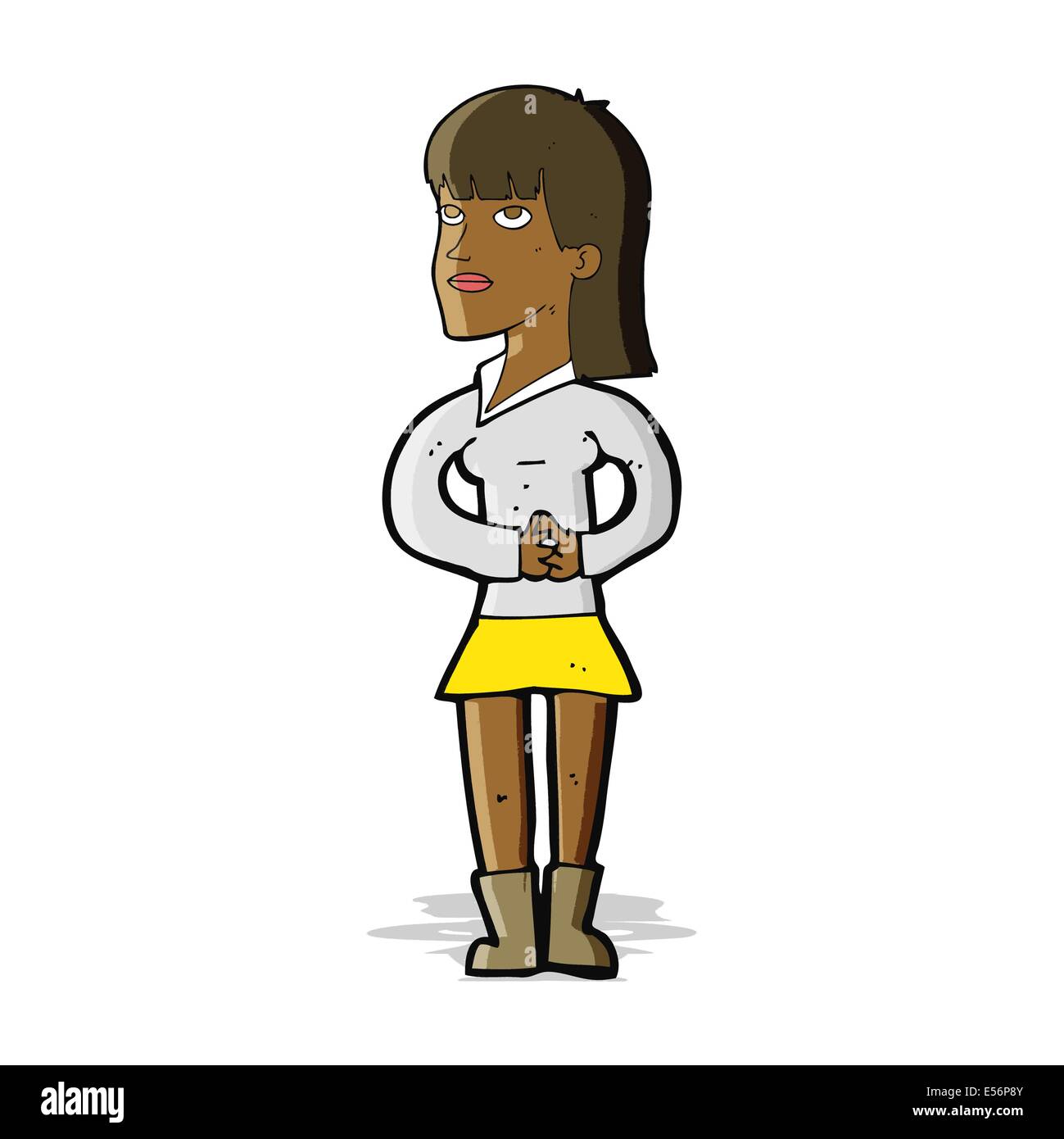cartoon woman waiting Stock Vector Image & Art - Alamy