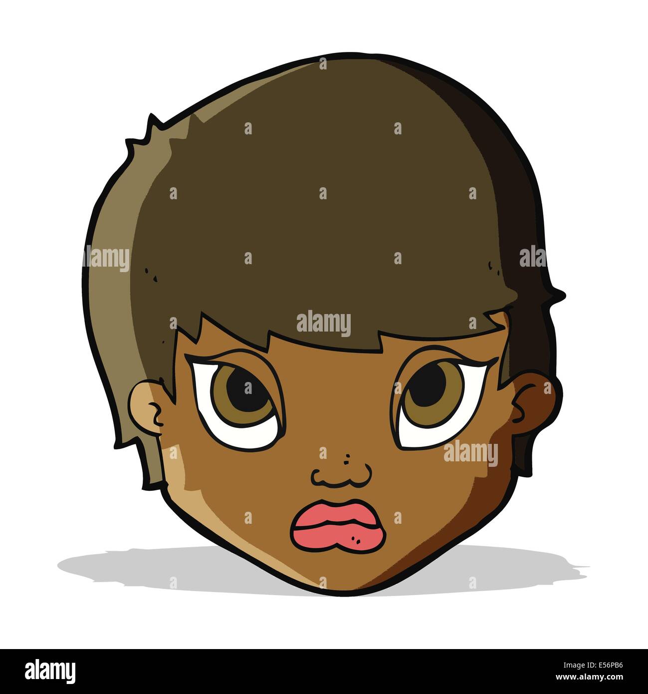 cartoon sulking woman Stock Vector Image & Art - Alamy