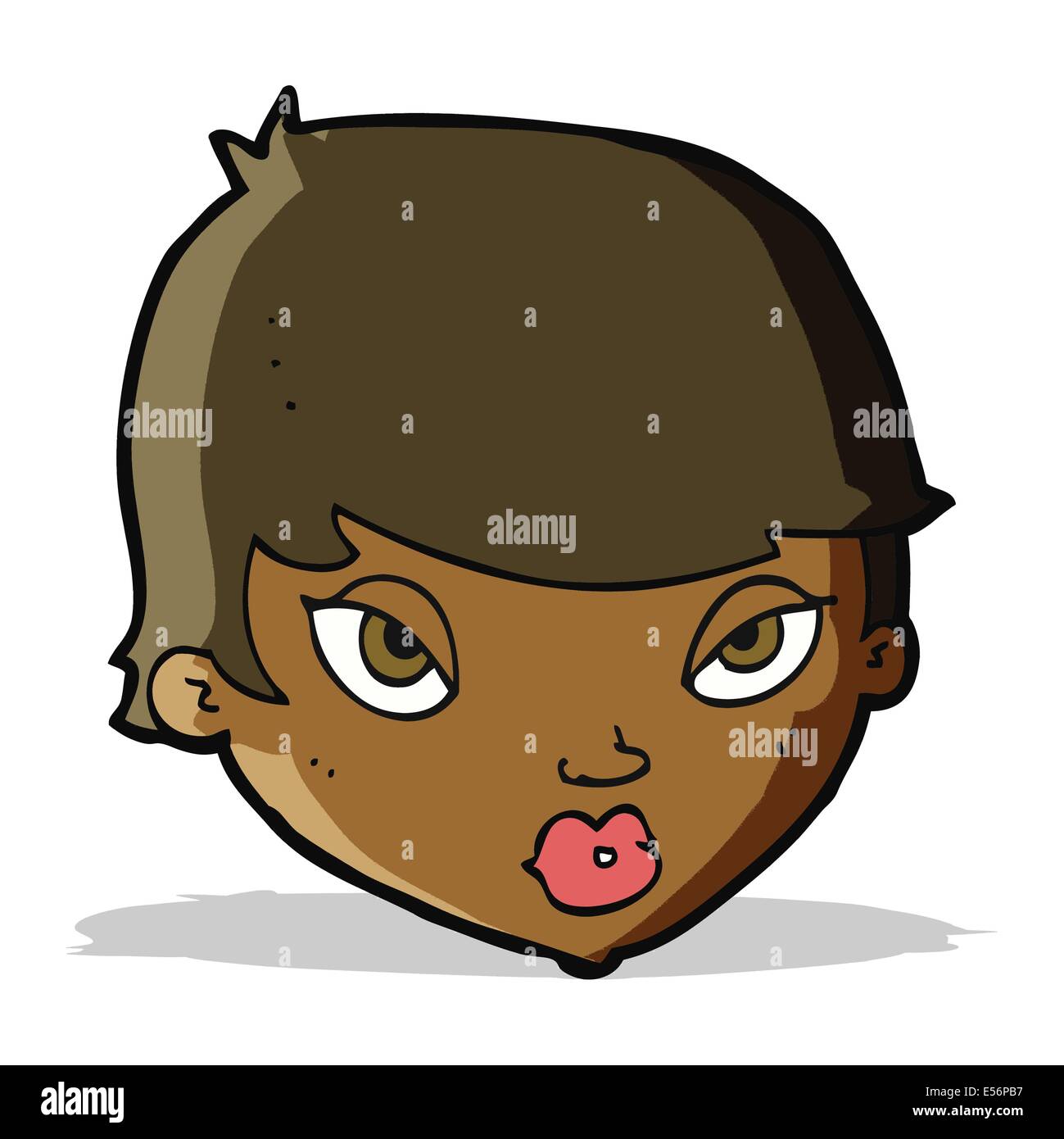 cartoon unimpressed woman Stock Vector Image & Art - Alamy