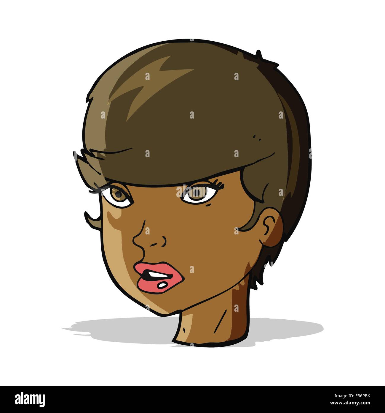 cartoon pretty female face Stock Vector Image & Art - Alamy