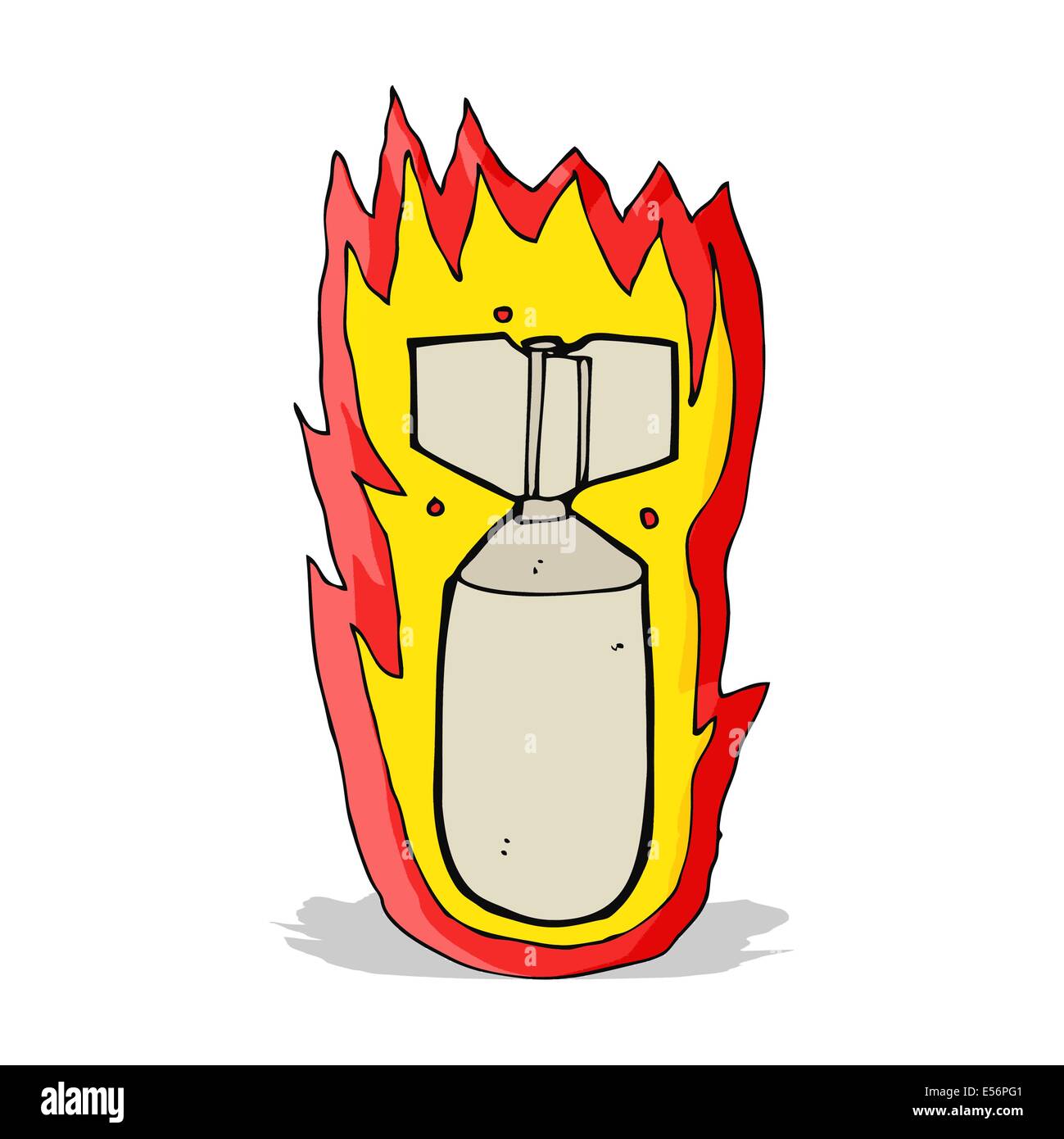 cartoon flaming bomb Stock Vector Image & Art - Alamy