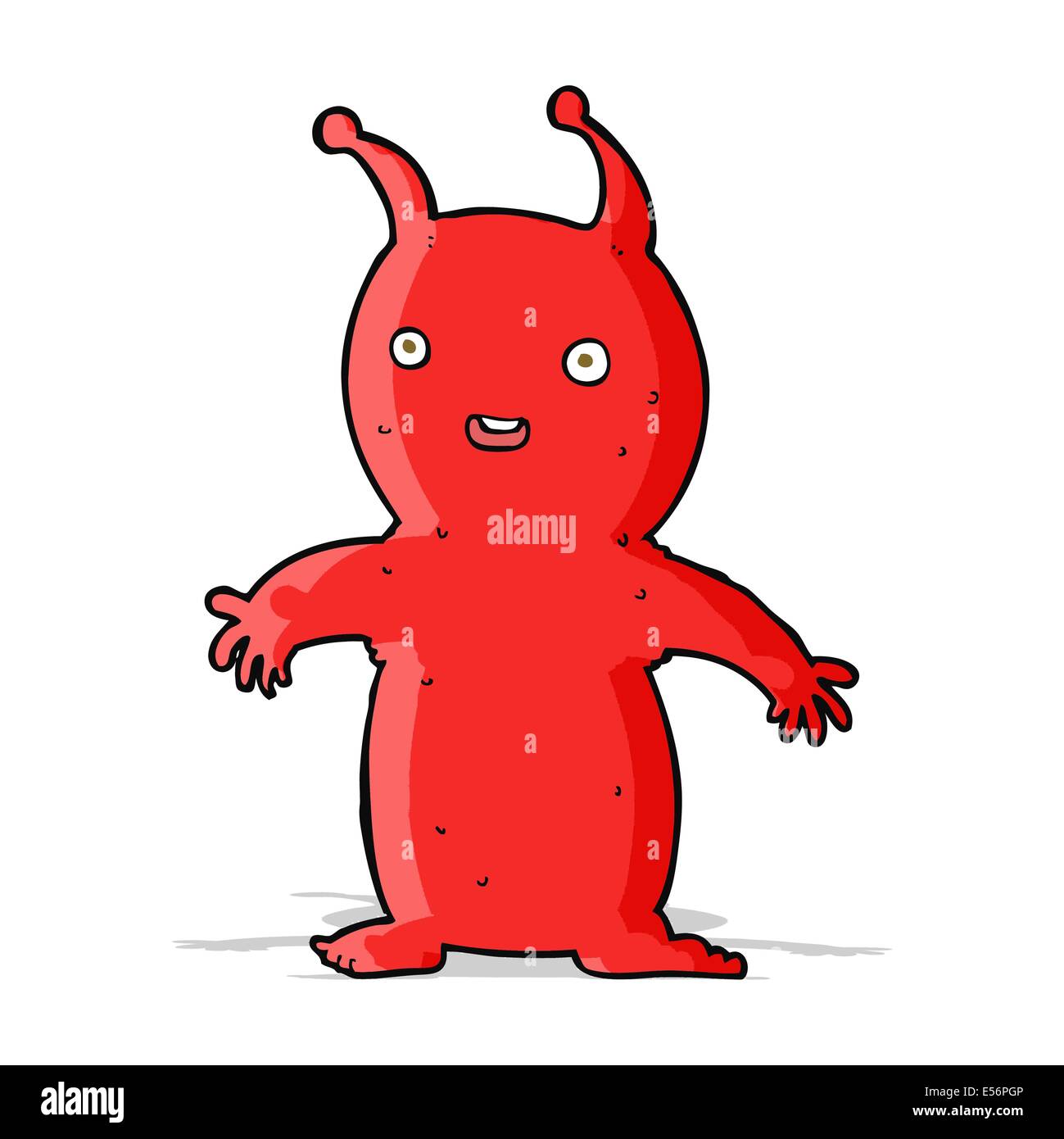cartoon happy little alien Stock Vector Image & Art - Alamy