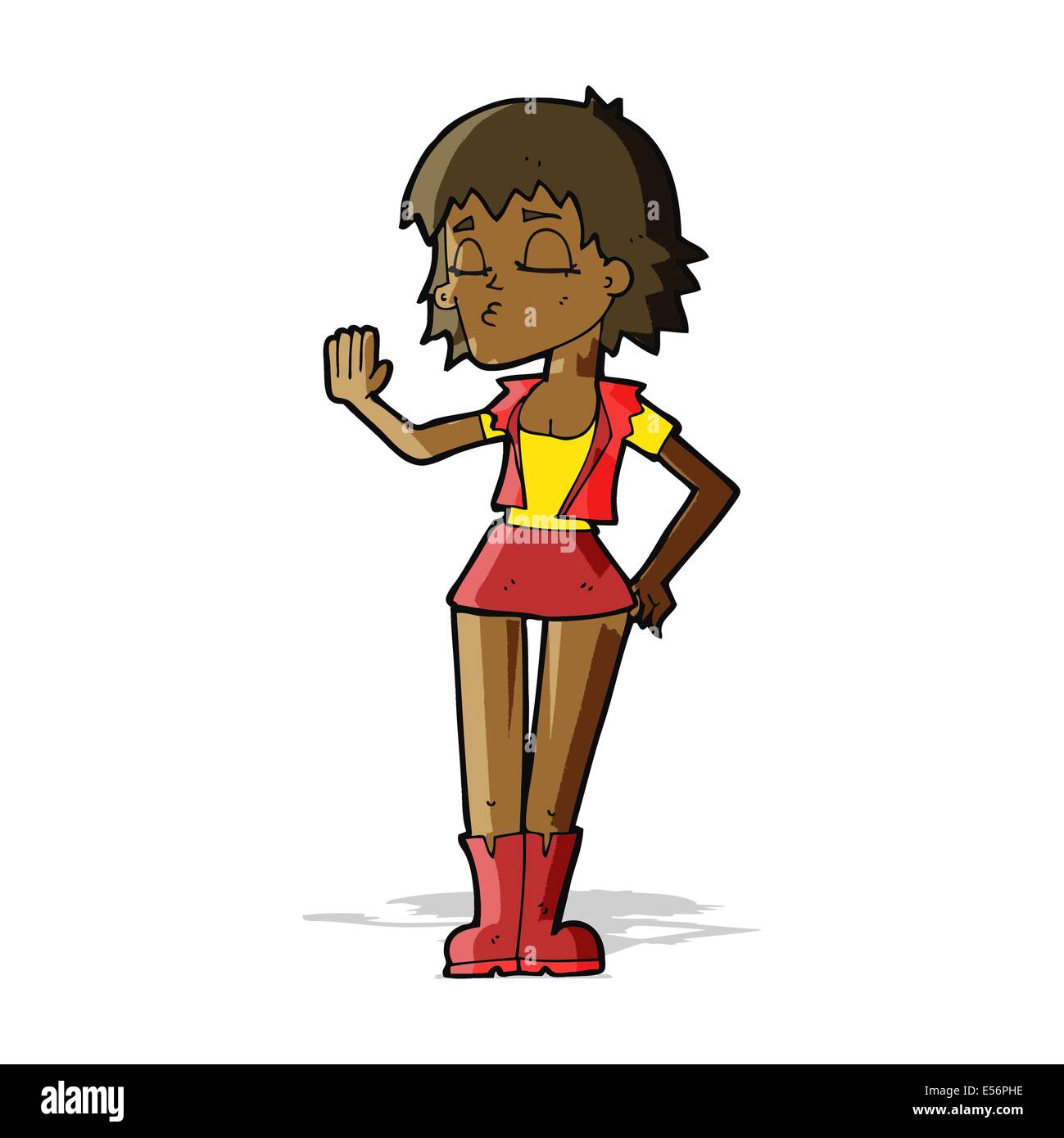 cartoon cool girl Stock Vector Image & Art - Alamy