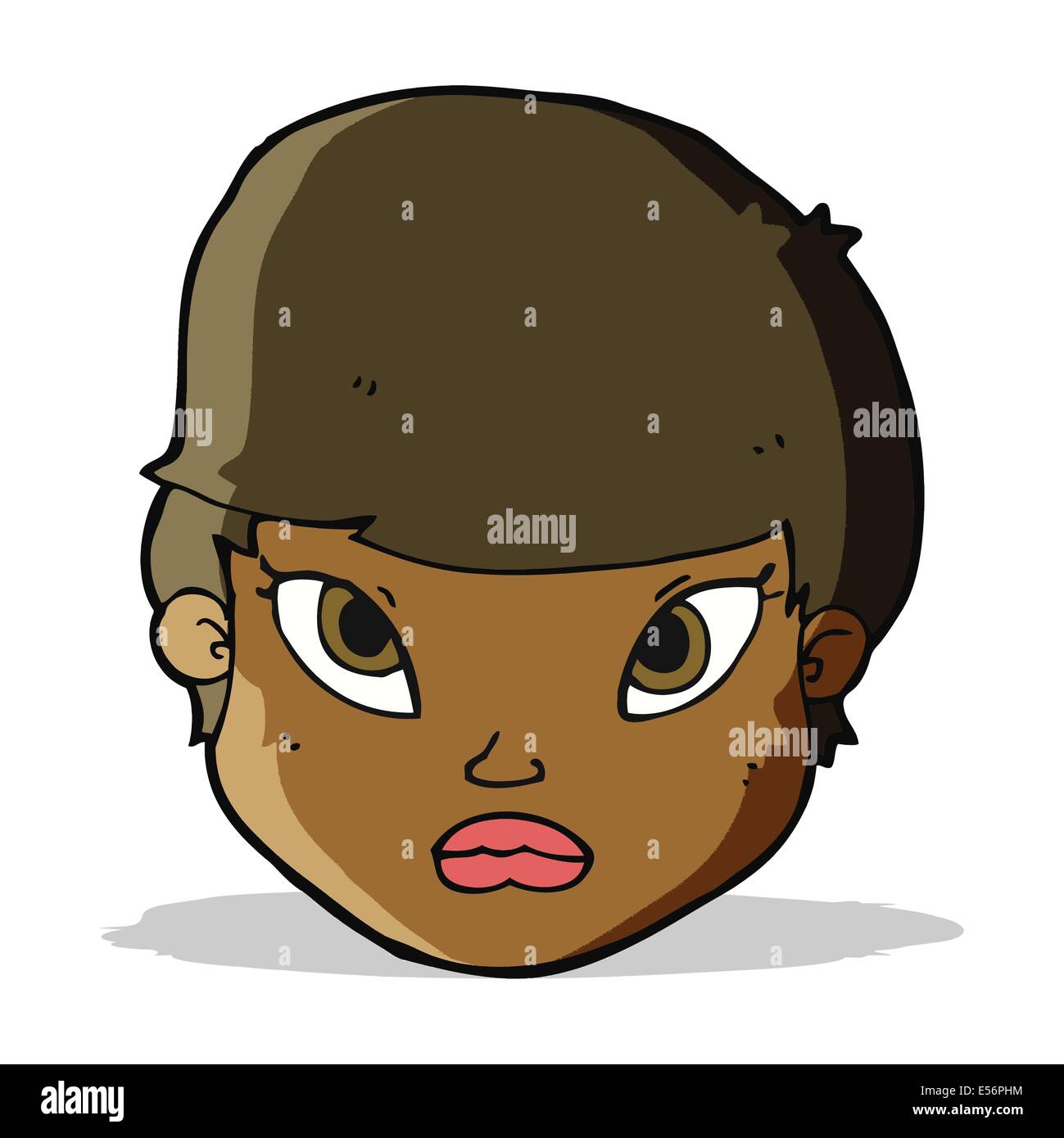 cartoon serious face Stock Vector Image & Art - Alamy