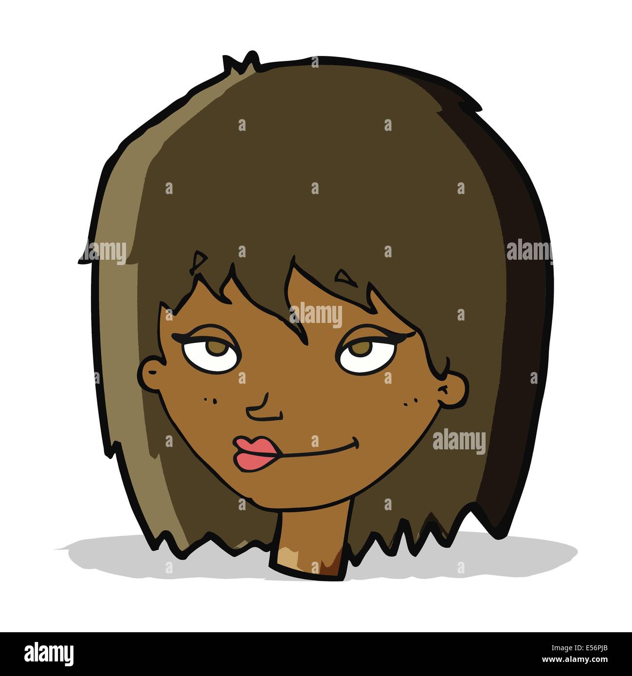 cartoon smiling woman Stock Vector Image & Art - Alamy