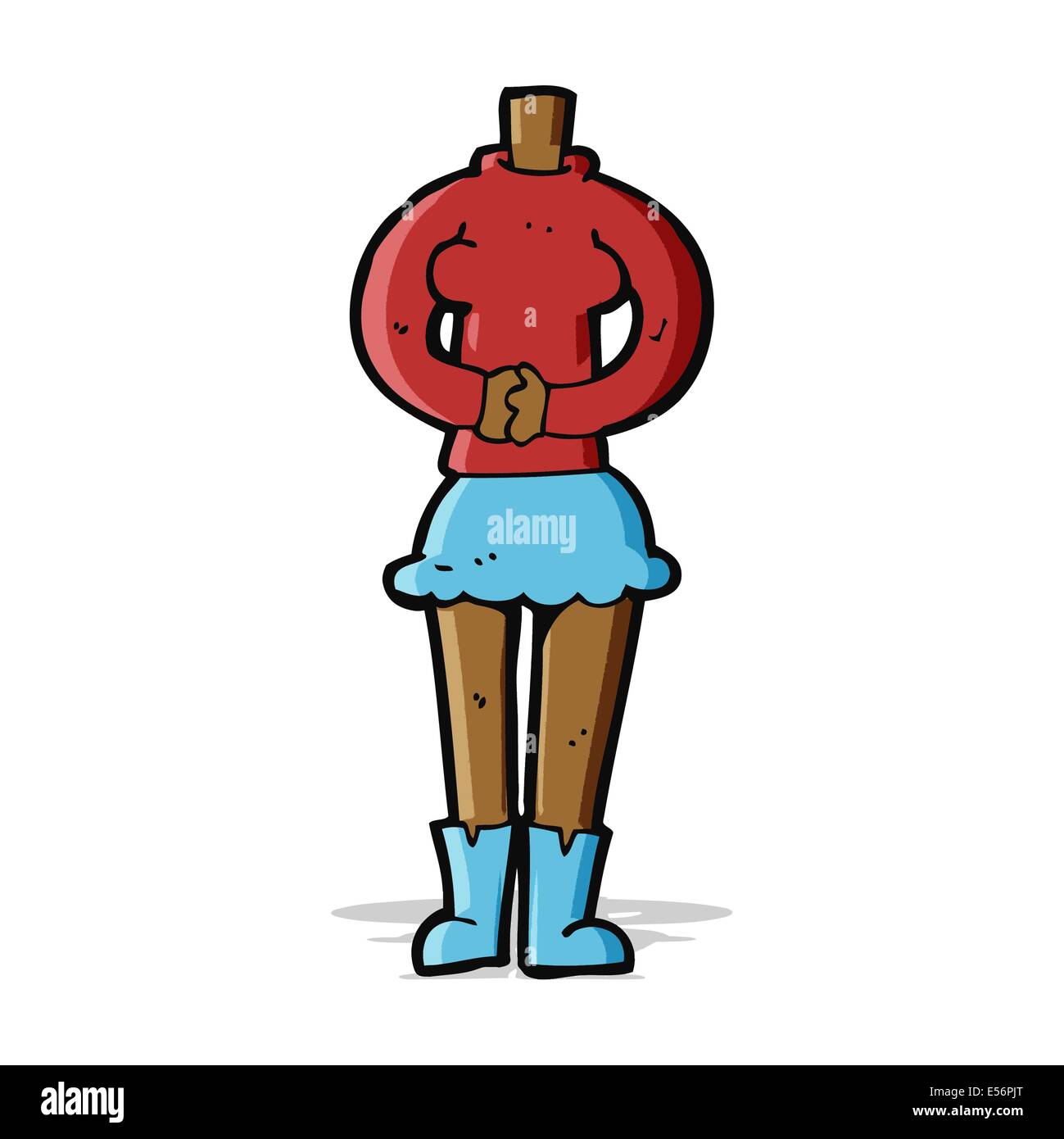 cartoon female body (add photos or mix and match cartoons Stock Vector ...