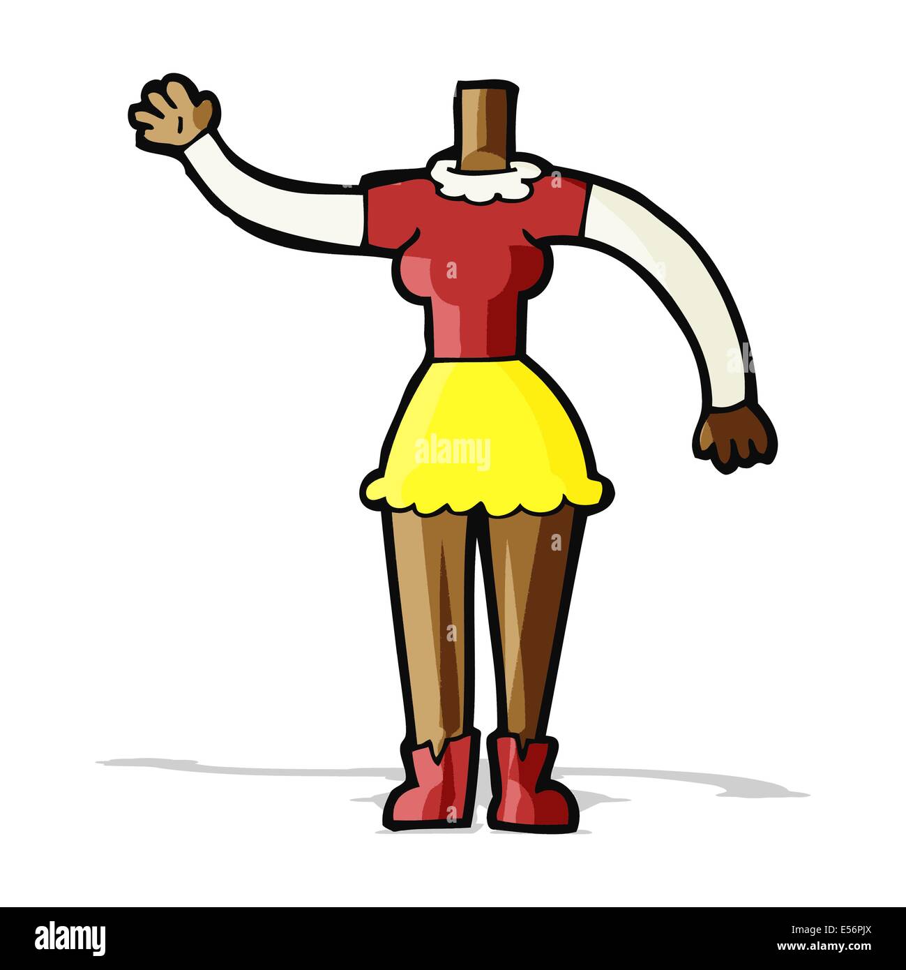 cartoon female body (add photos or mix and match cartoons Stock Vector ...