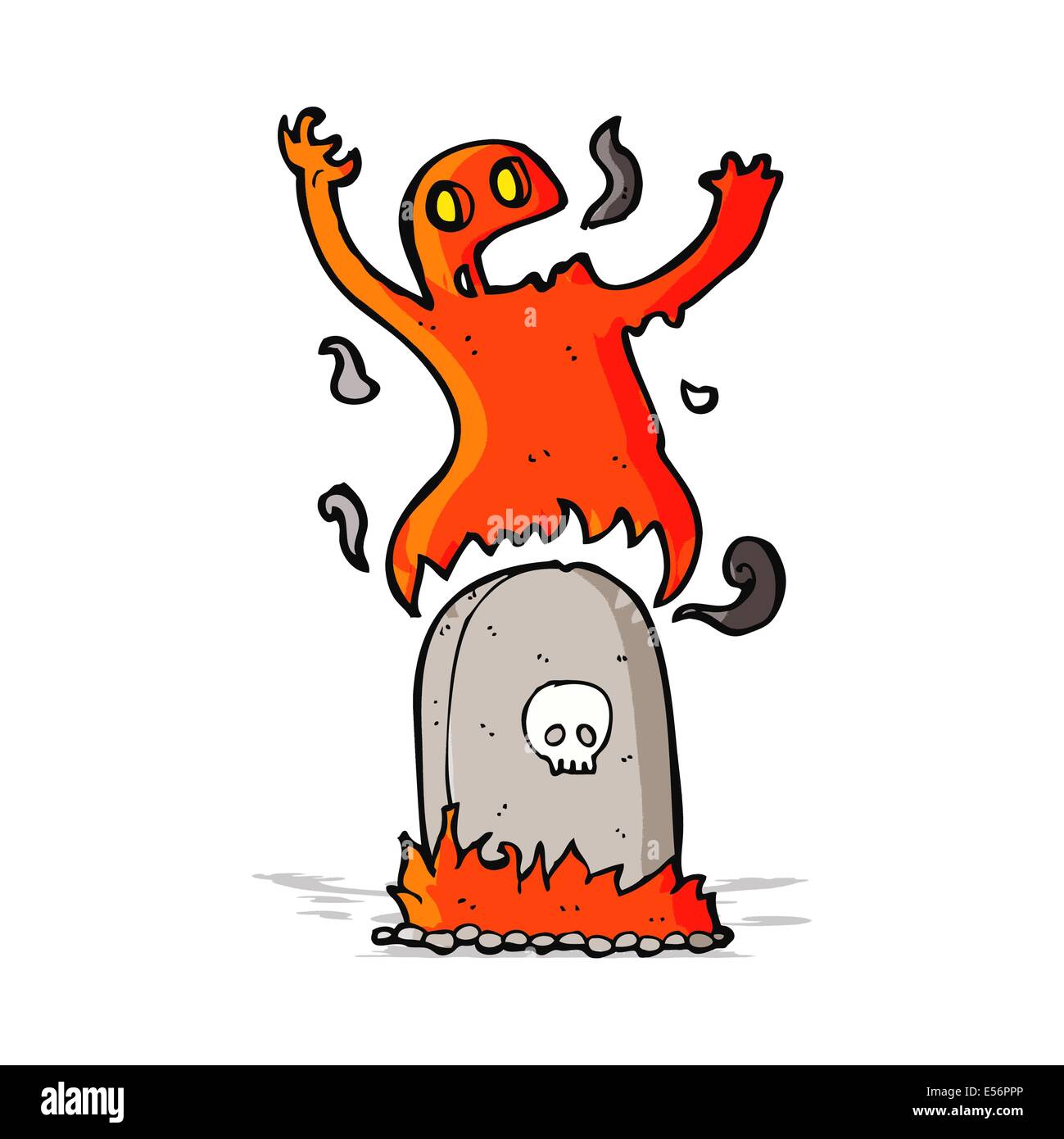 cartoon ghost rising from grave Stock Vector Image & Art - Alamy