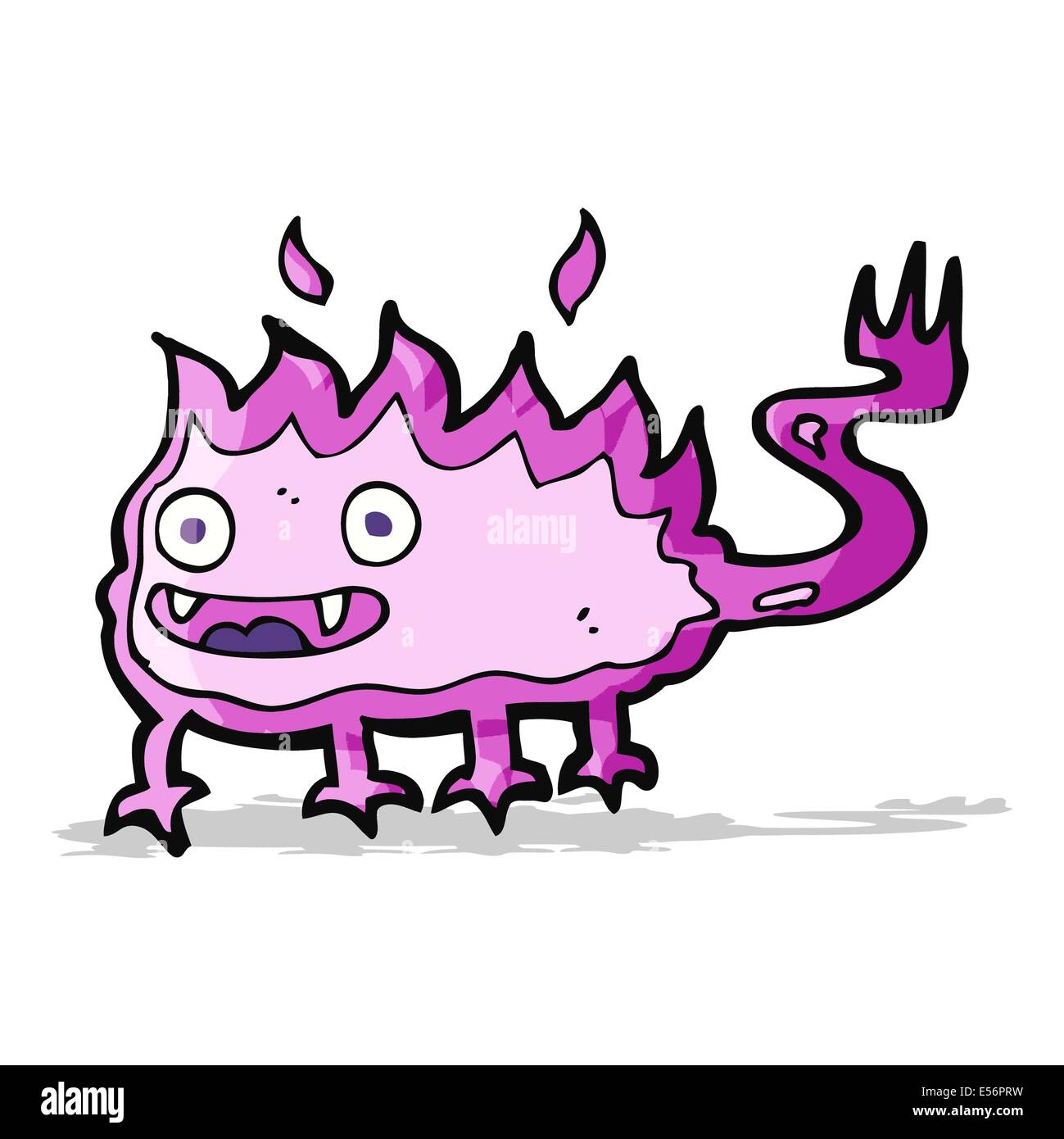 Cartoon little fire demon Stock Vector Images - Alamy