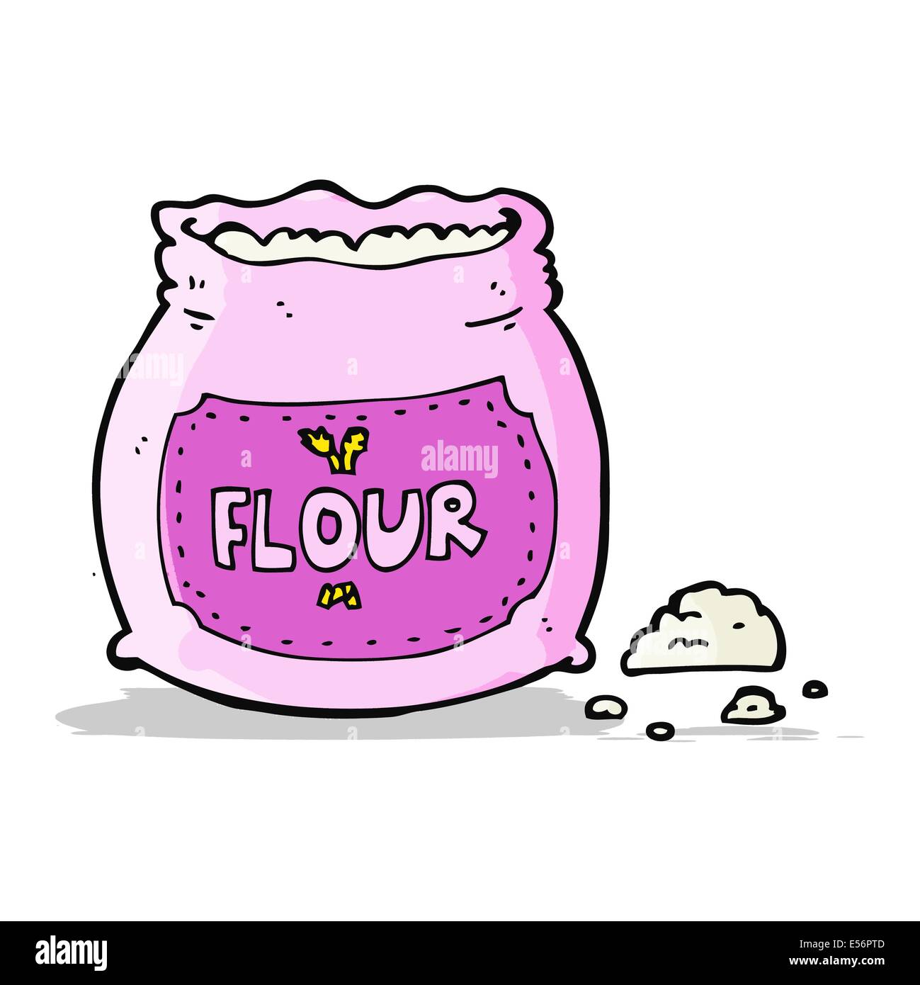 Flour bag cartoon character Stock Vector Images - Alamy