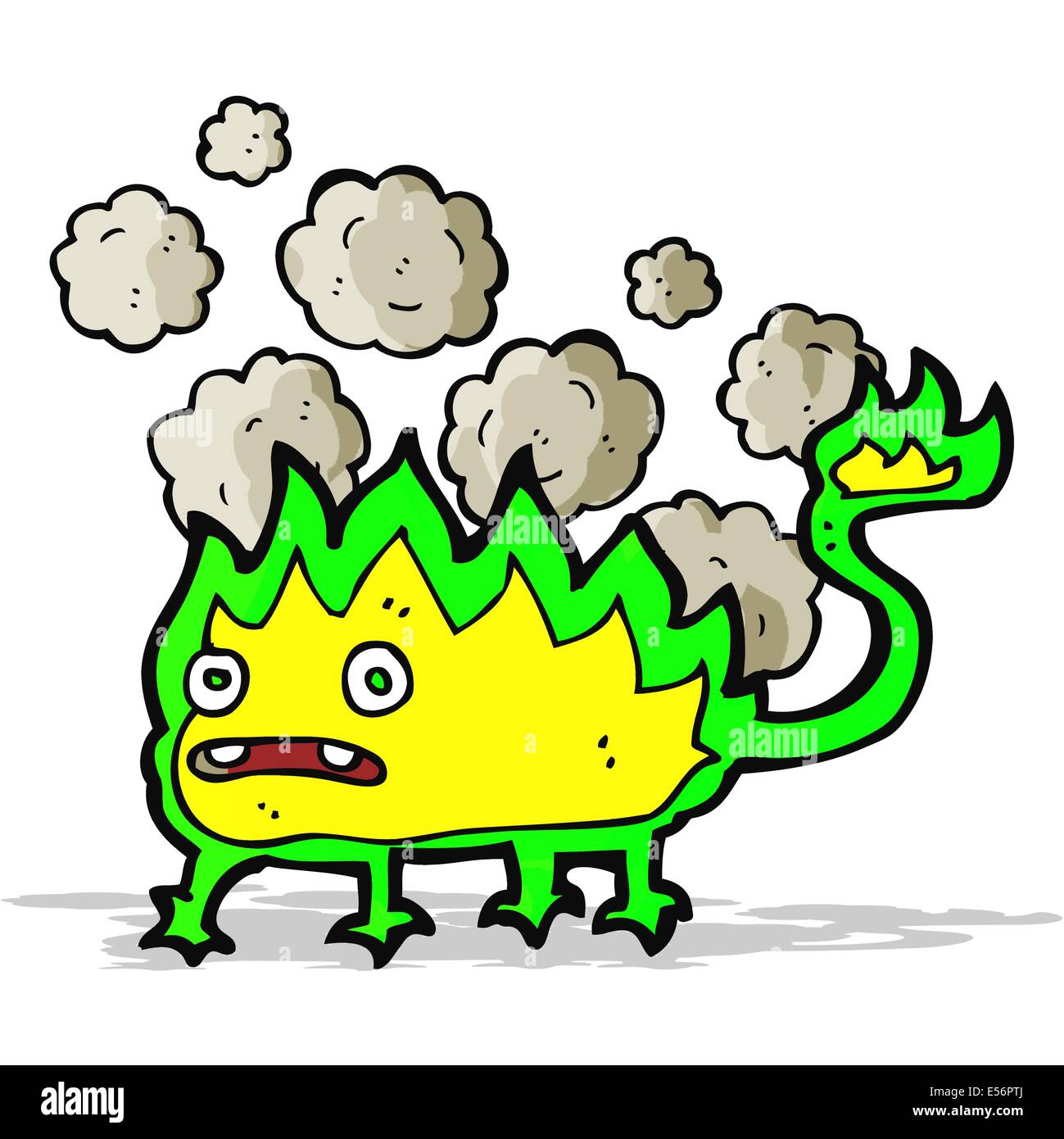 Cartoon little fire demon Stock Vector Images - Alamy