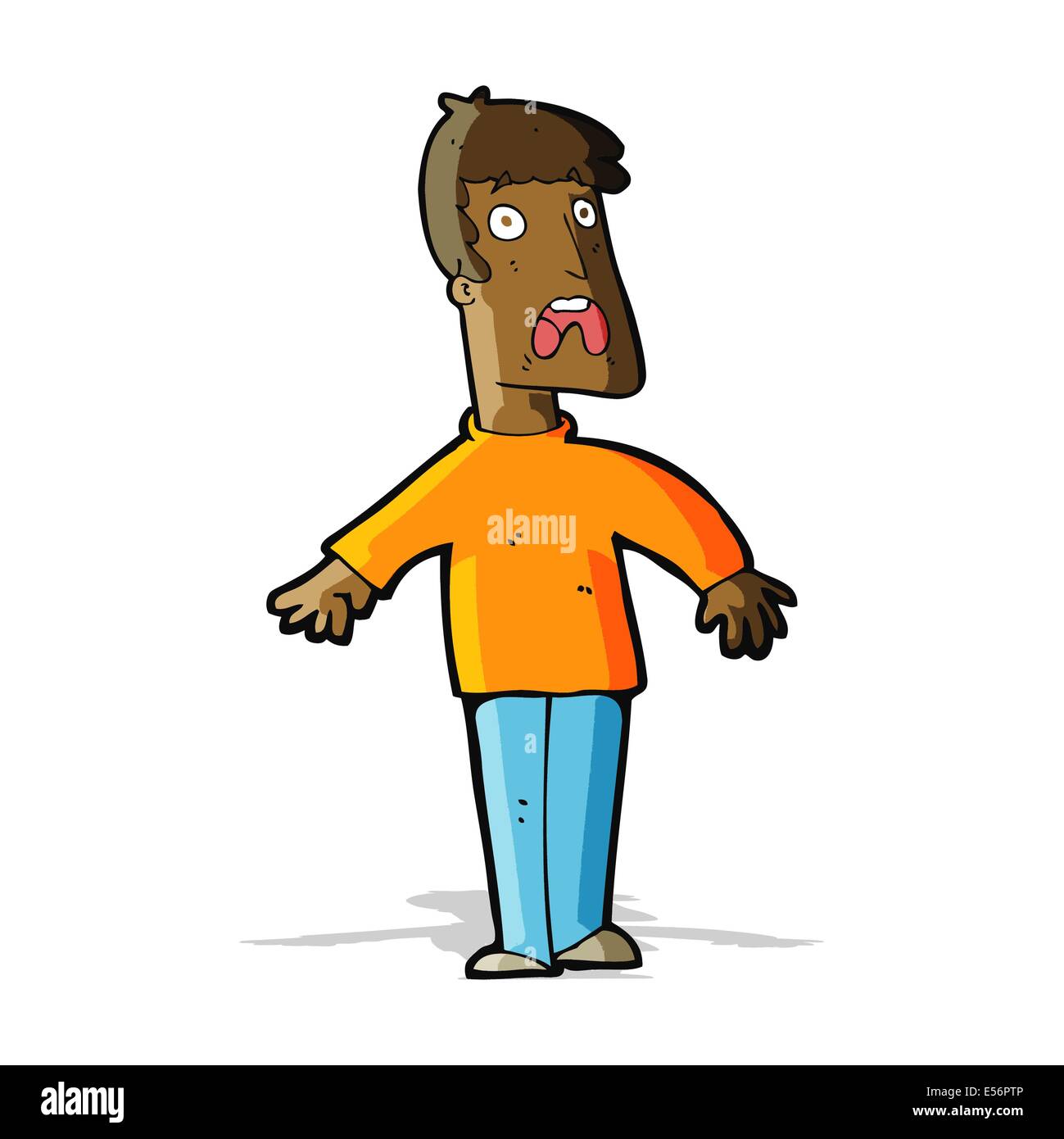 cartoon terrified man Stock Vector Image & Art - Alamy