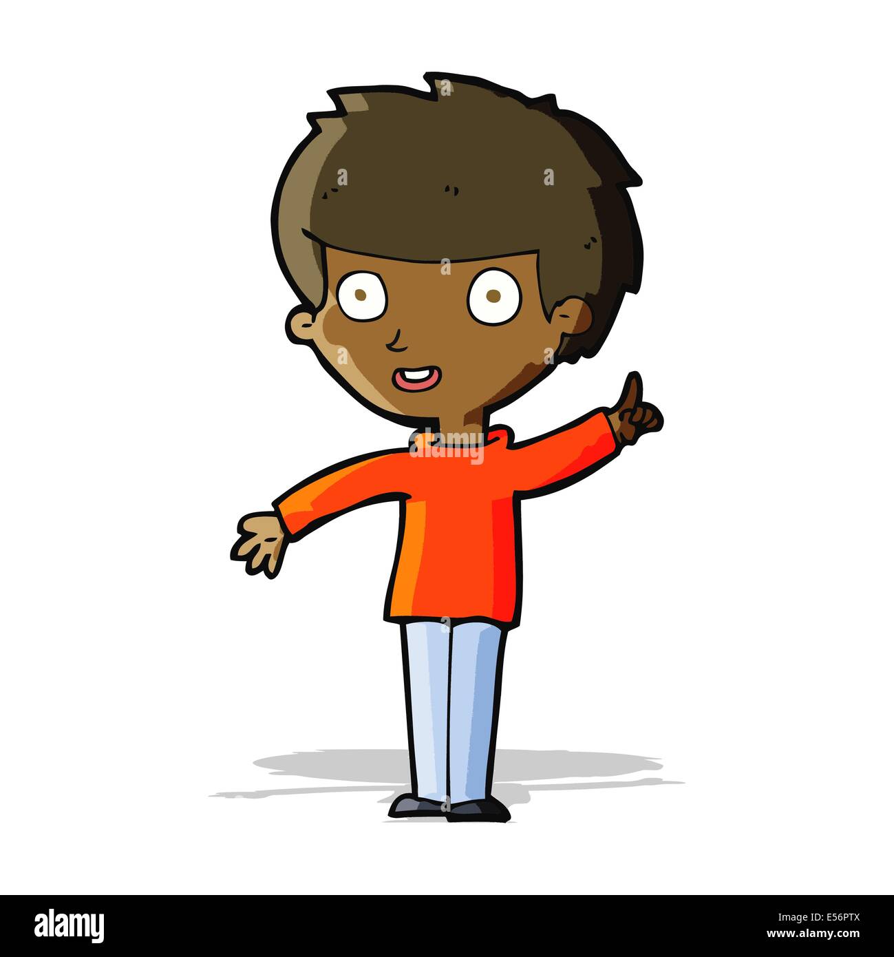 cartoon boy with idea Stock Vector Image & Art - Alamy